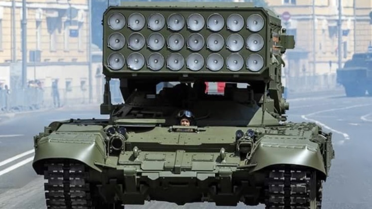 Russia’s ’Flamethrower’ TOS-1A Thermobaric Rocket Systems Conduct Mass ...
