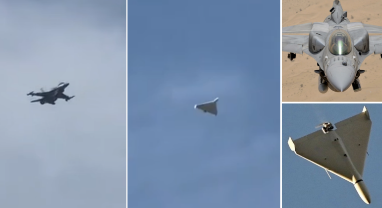 Footage Shows Emirati F-16E Fighter Closely Chasing Iranian Shahed 136 ...